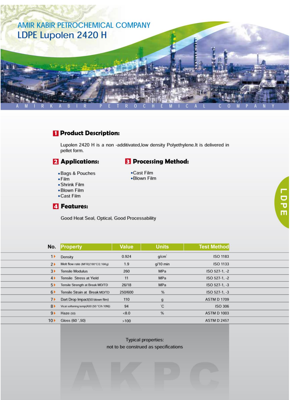 LDPE 2420H - Petronourmehr